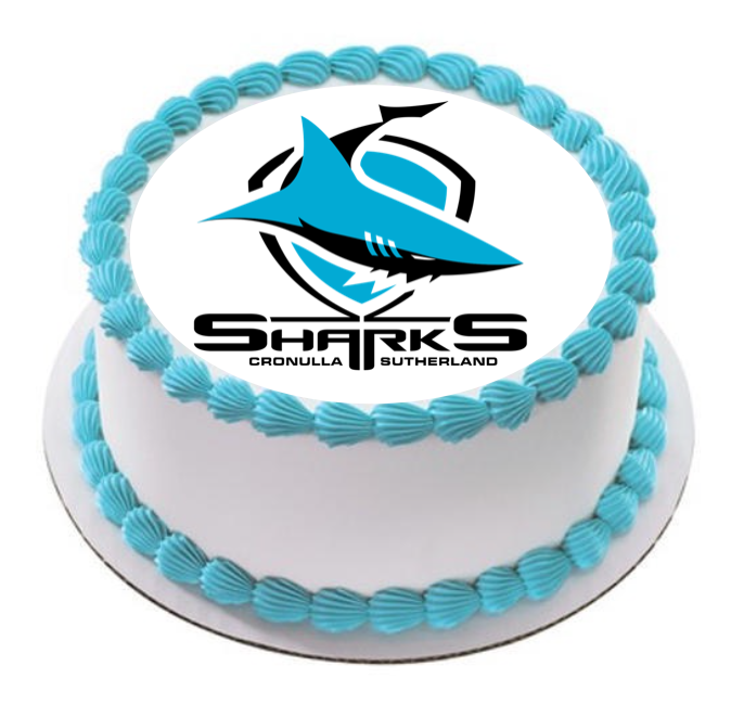 Cronulla SHARKS Edible Cake Topper NRL Rugby League Images Round A4 or ...