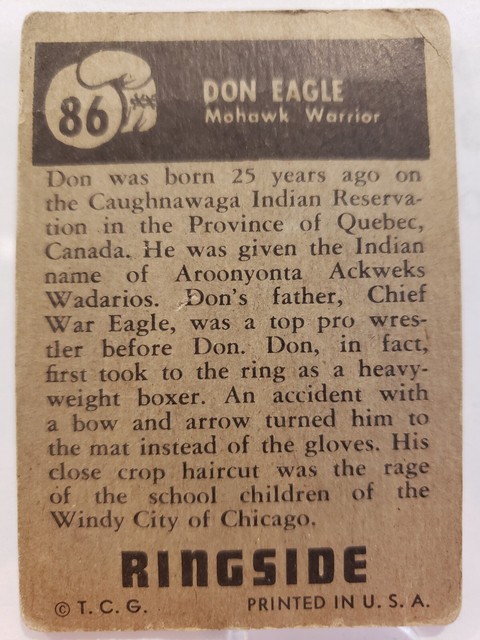 1951 Topps Ringside - #86 Don Eagle for sale online | eBay
