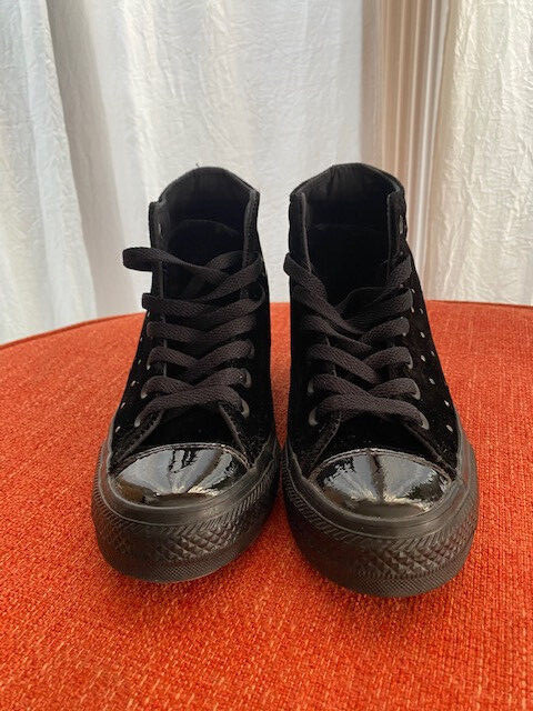 Converse Lux Black Velvet, Platform Hidden Wedge Size… - Gem
