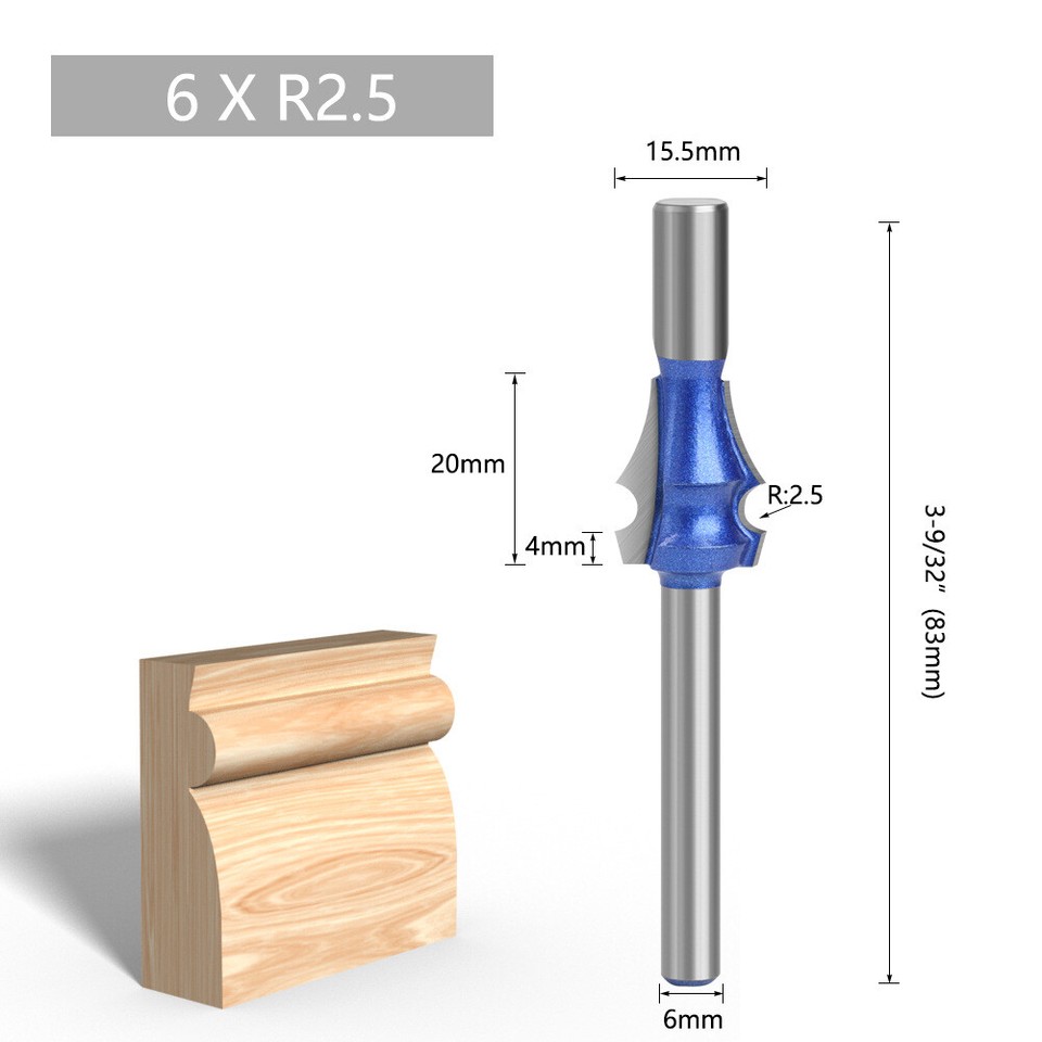1/4 6mm Shank Architectural Furniture Edge Molding Frame Router Bit ...