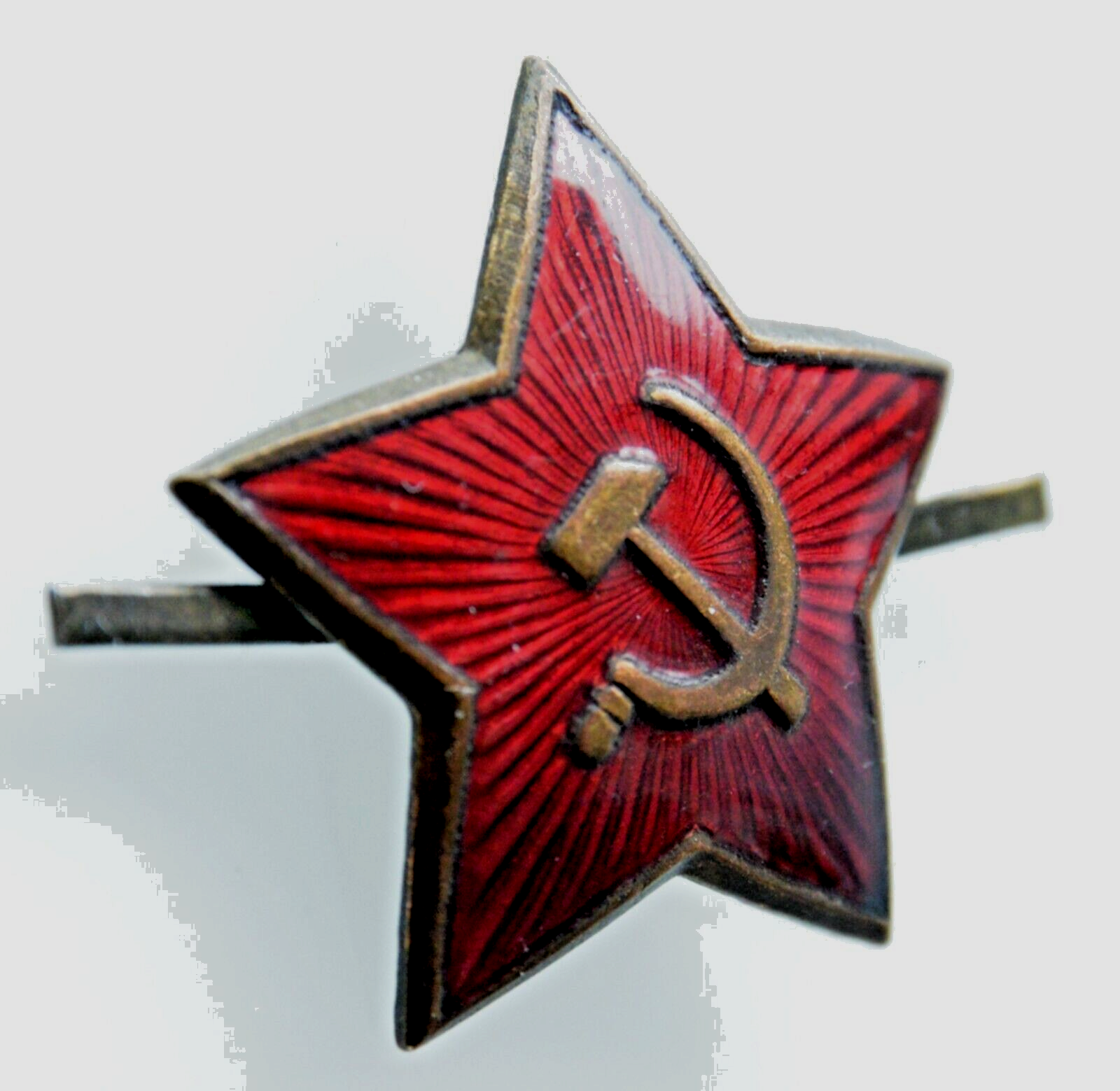 RUSSIAN SOVIET COCKADE RED STAR BANNER AWARD ORDER BADGE MEDAL GOLD ...