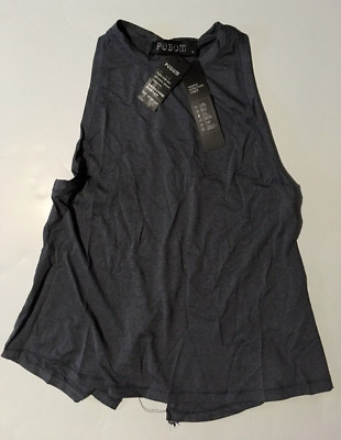 Podom Gray Sleeveless Sport Tank Womens Size M NWT | eBay