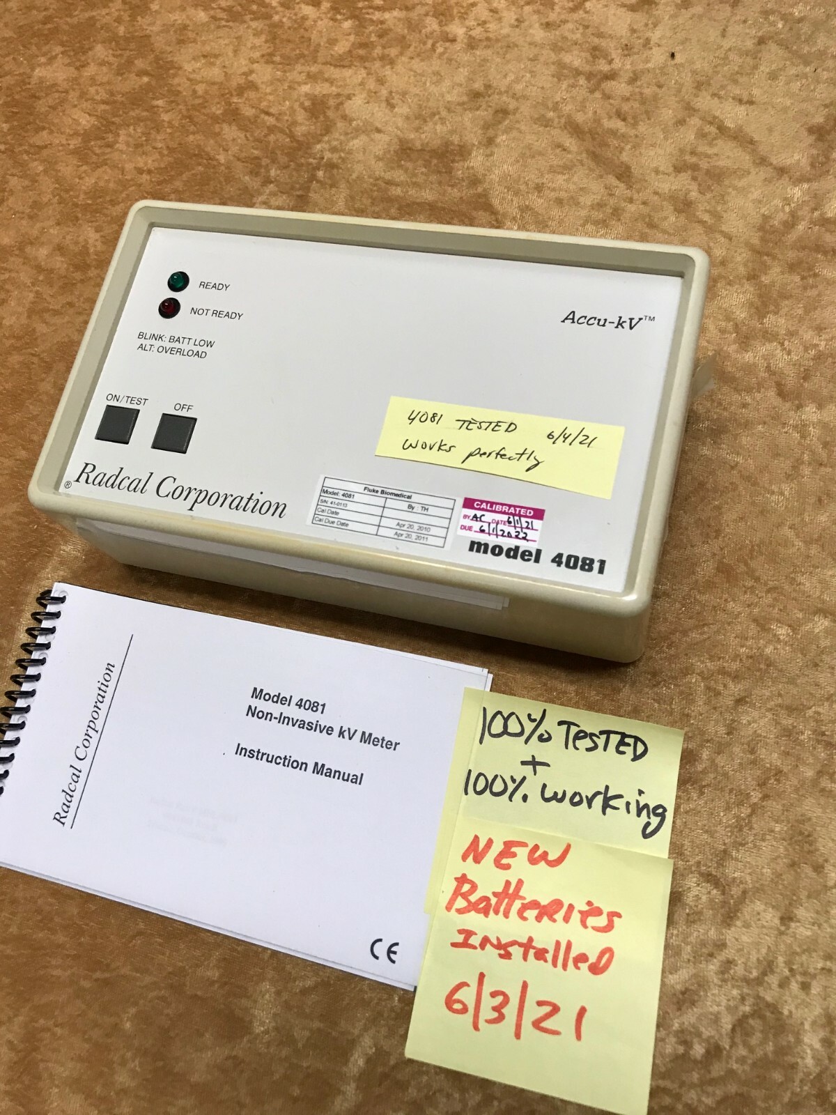 RADCAL 4081 9010 RAYSAFE Unfors xray test meter fluke victoreen ...