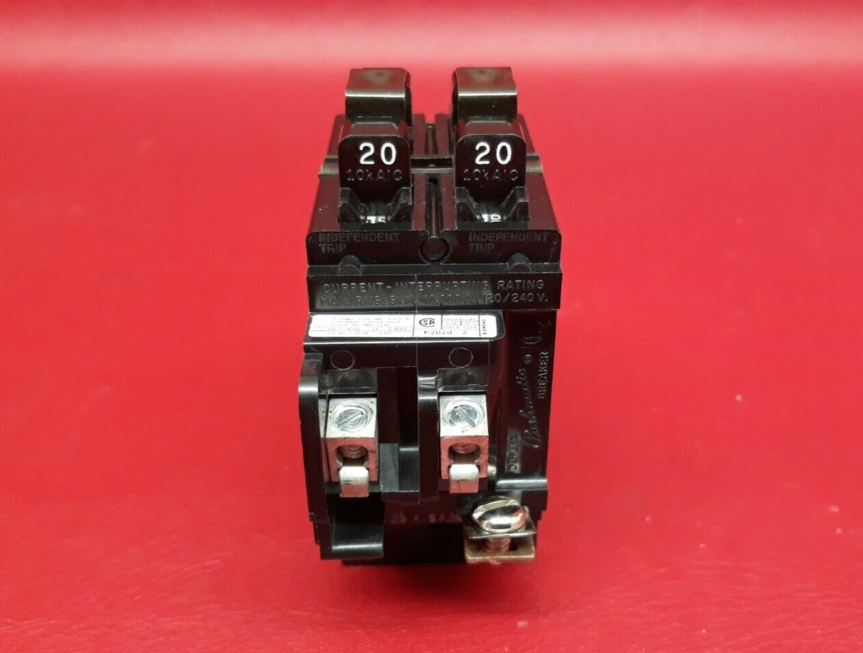 20A PUSHMATIC Siemens ITE Gould 20 Amp Double Duplex Quad BREAKER P2020 ...