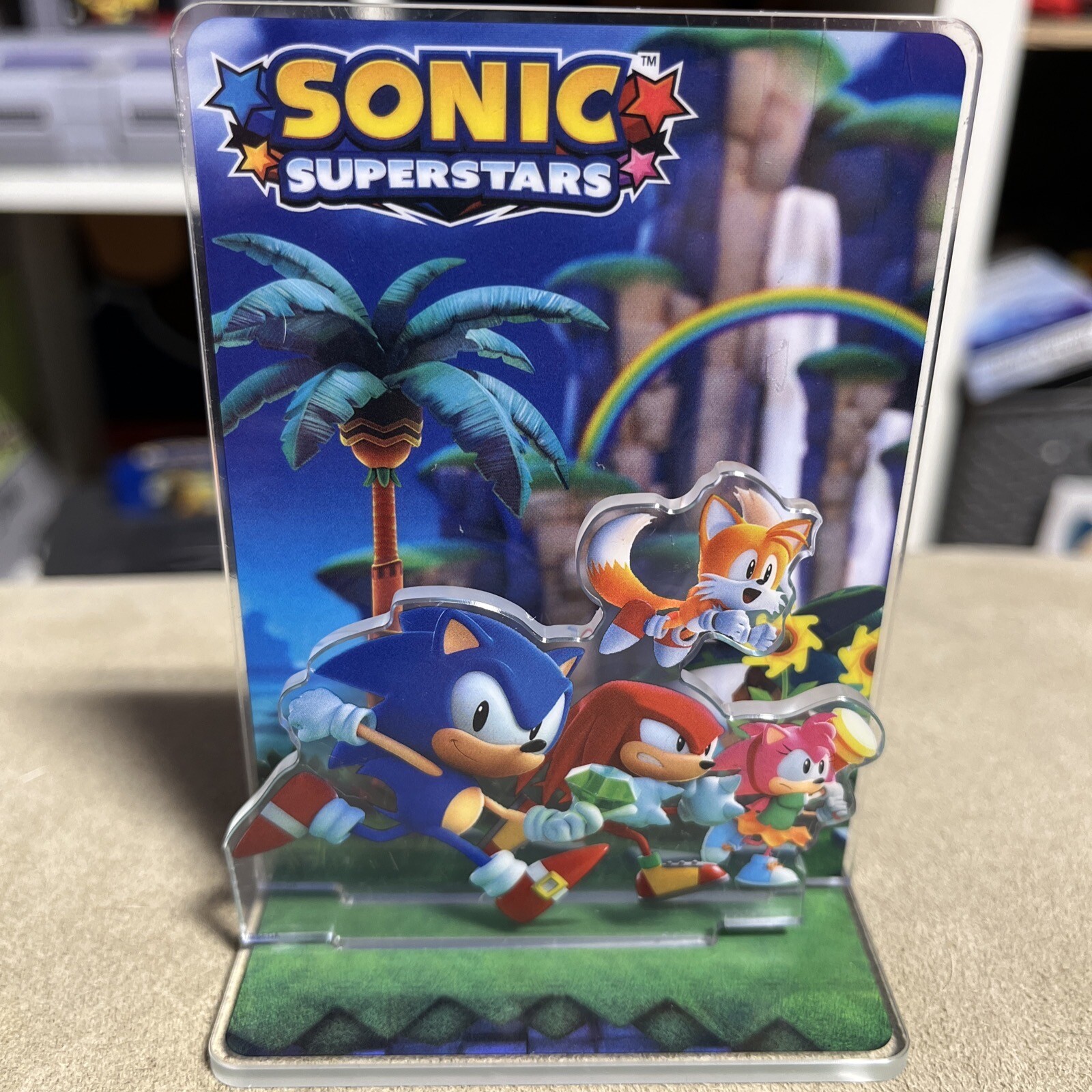 Sonic Superstars GWP Acrylic Display Stand GameStop Preorder Bonus | eBay