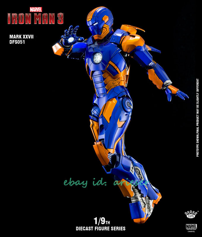 King Arts 1/9 DFS051 Alloy Movable Iron Man Mark 27 Alloy Action Figure ...