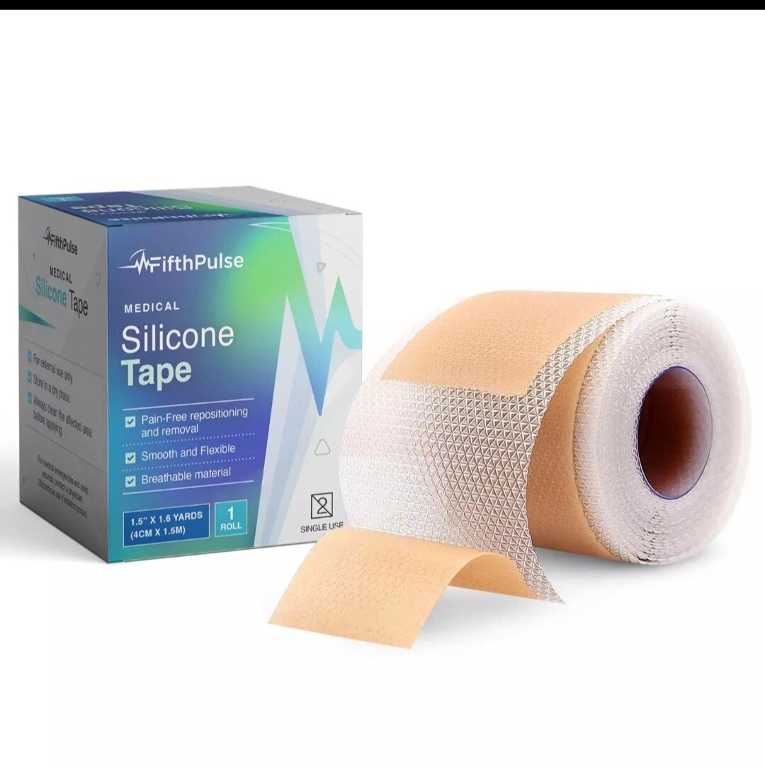 FifthPulse Medical Grade Silicone Gel Tape Ribbed Design Skin & Scar ...