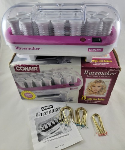 Conair Wavemaker HS16X Hair Curlers 20 Tangle Free Hot Rollers With 20 ...