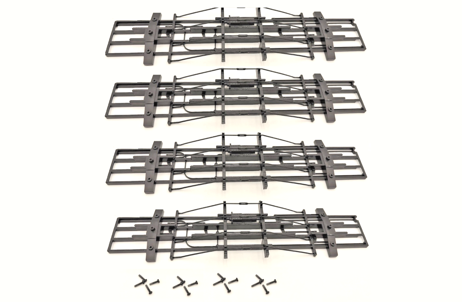 4 pack BACHMANN G-scale Standard Black Freight Car Truss Rod Underframe ...