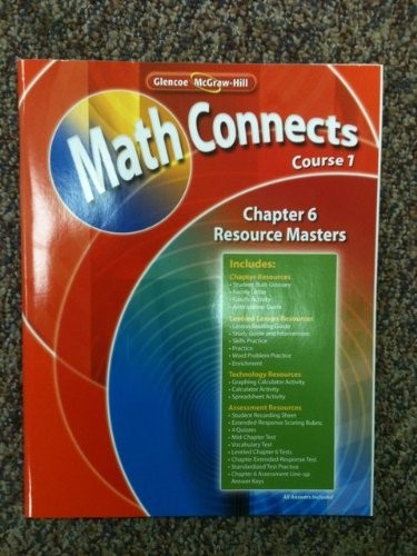 GLENCOE MCGRAW-HILL MATH CONNECTS COURSE 1, CHAPTER 6 *Excellent ...
