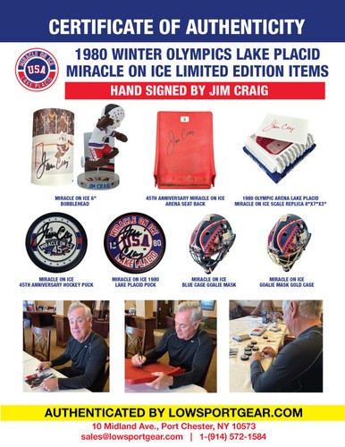 Jim Craig Signed Miracle on Ice Blue cage Goalie Mask | eBay