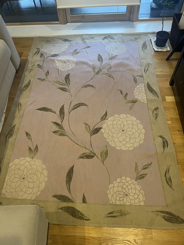 Laura Ashley Rug, 165 cm x 235cm, Floral, Sage & Lavender, Wool ...