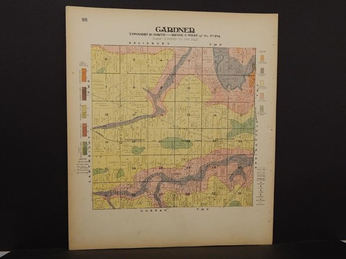 Illinois Sangamon County Map Gardner Township 1914 J10#02 | eBay