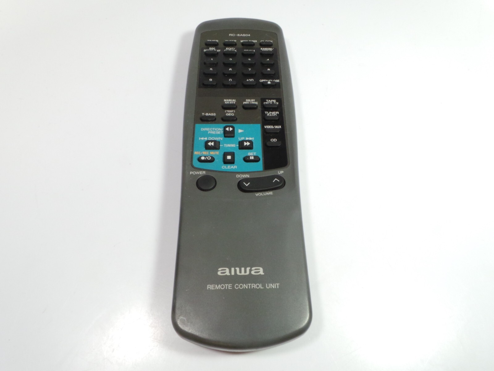Aiwa Remote for RC-CAS05 U0168100U RC-ZAT04 U0079557U U0158376U RC ...