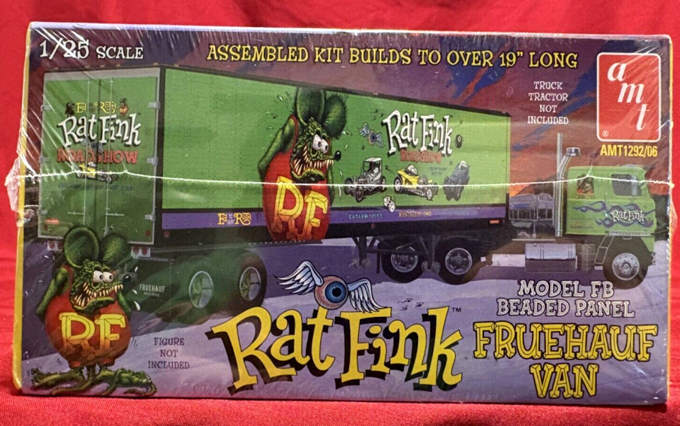 AMT 1/25 Scale Fruehauf Beaded Van Trailer Rat Fink Model Kit AMT1292 ...