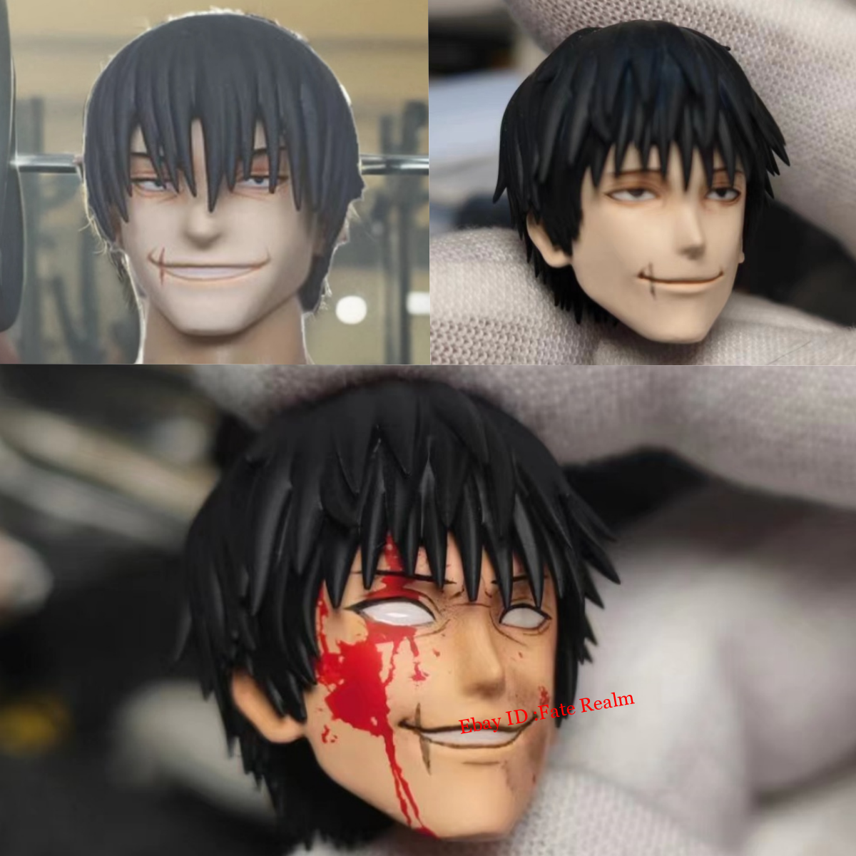 1/12 Jujutsu Kaisen Fushiguro Toji Head Carving For 6" Romankey Figure ...