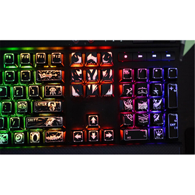 World of Warcraft 104 87 Backlit Keycaps OEM Side Carved Key Cap MX ...