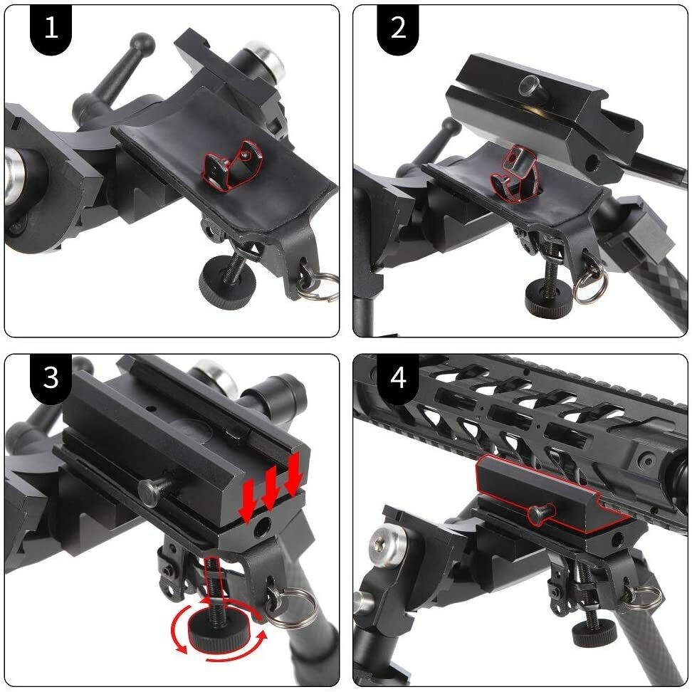 Heavy Duty Bipod 8”to12” Inch Rifle Adjustable Bipod with Picatinny ...
