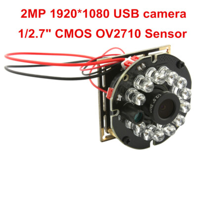 2MP Webcam w/ IR CUT 12Leds 2.8MM Lens 1080P OV2710 USB Security Camera ...