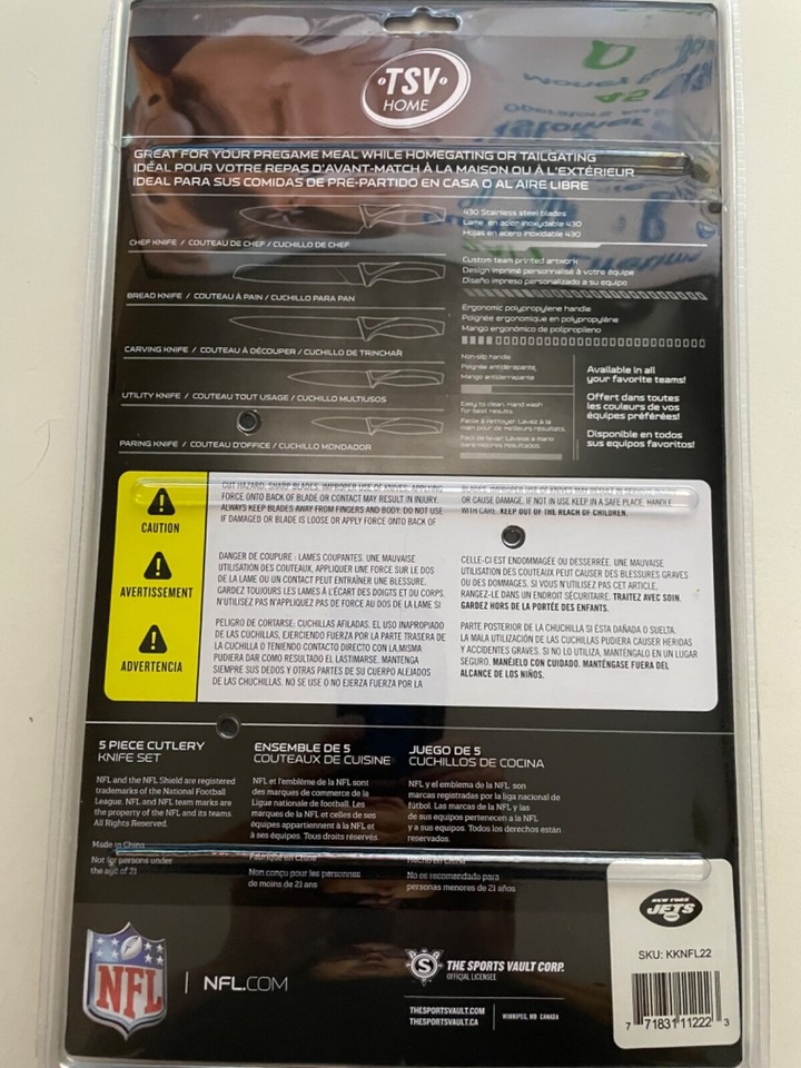 NFL Kitchen Or Tailgaiting Cutlery Set NY JETS Licensed ..5 Piece | eBay