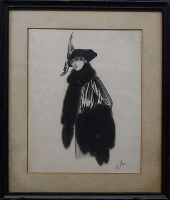 Heller art deco ink on paper drawing | eBay