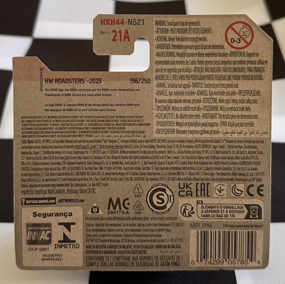 BMW i8 Roadster Hot Wheels Short Card 10/10 Silver Collectible Car 156/ ...