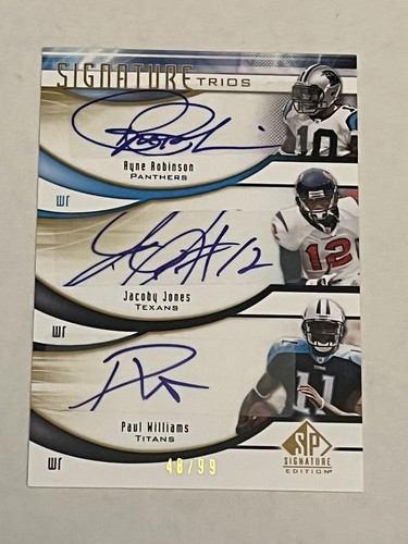 2009 SP Signature Edition - Signature Trios Paul Williams, Jacoby Jones ...