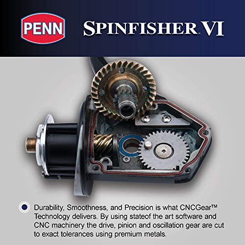 PENN Spinfisher VI Spinning Inshore Fishing Reel, HT-100 Front Drag ...