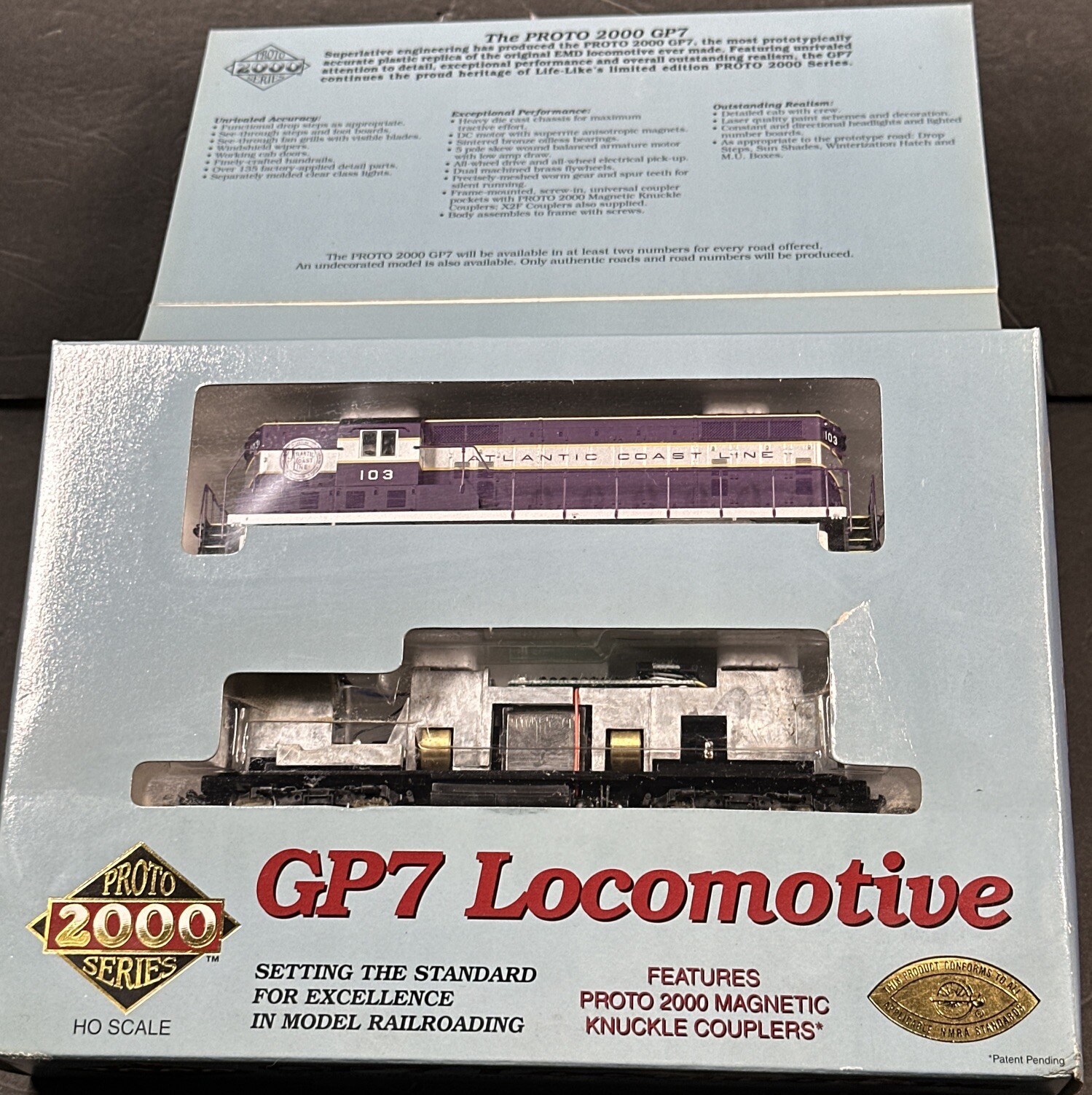 Proto 2000 HO Scale GP7 Atlantic Coast Line # 103 New 23553 RARE