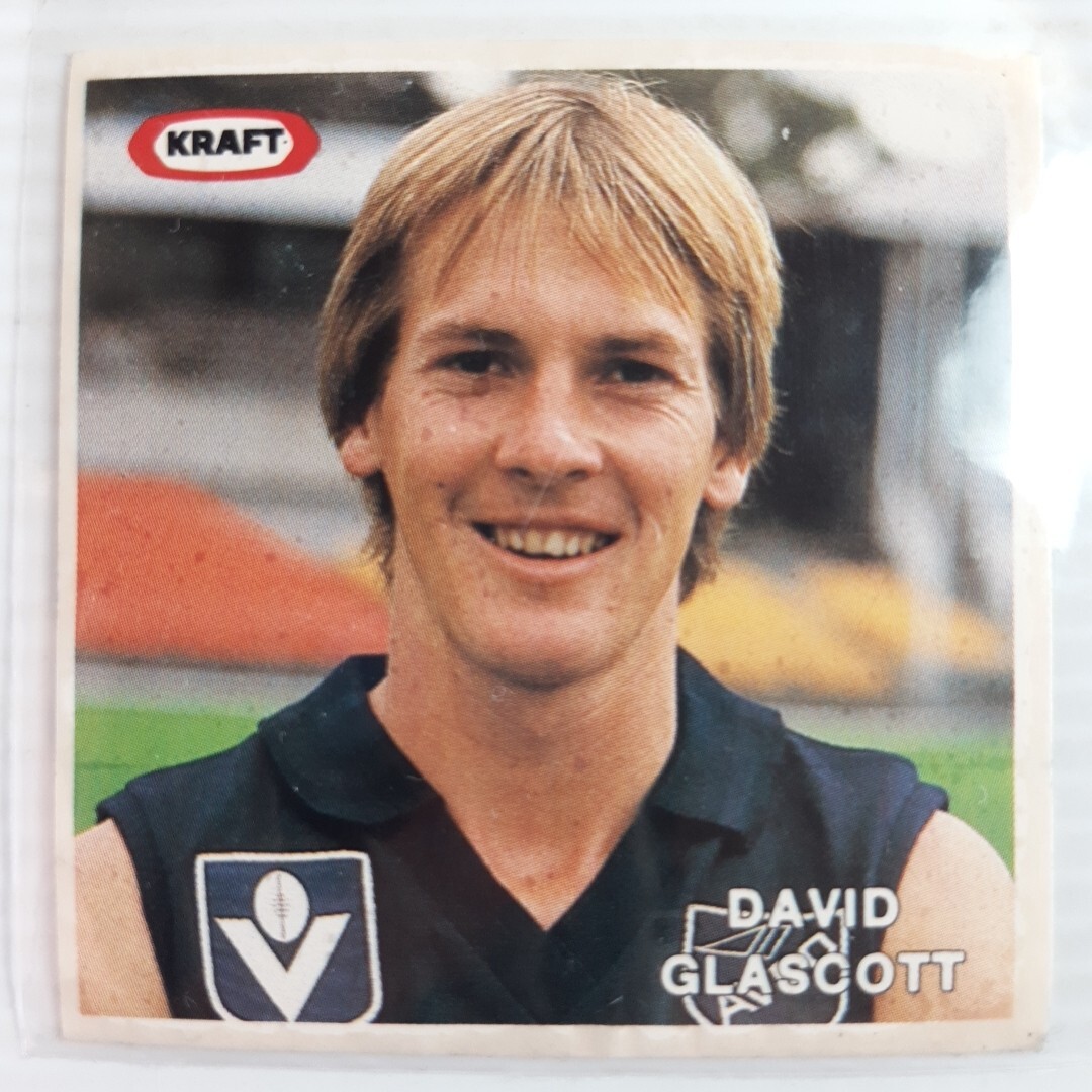 1985 Kraft VFL Sticker. David Glascott Carlton Blues. Excellent ...