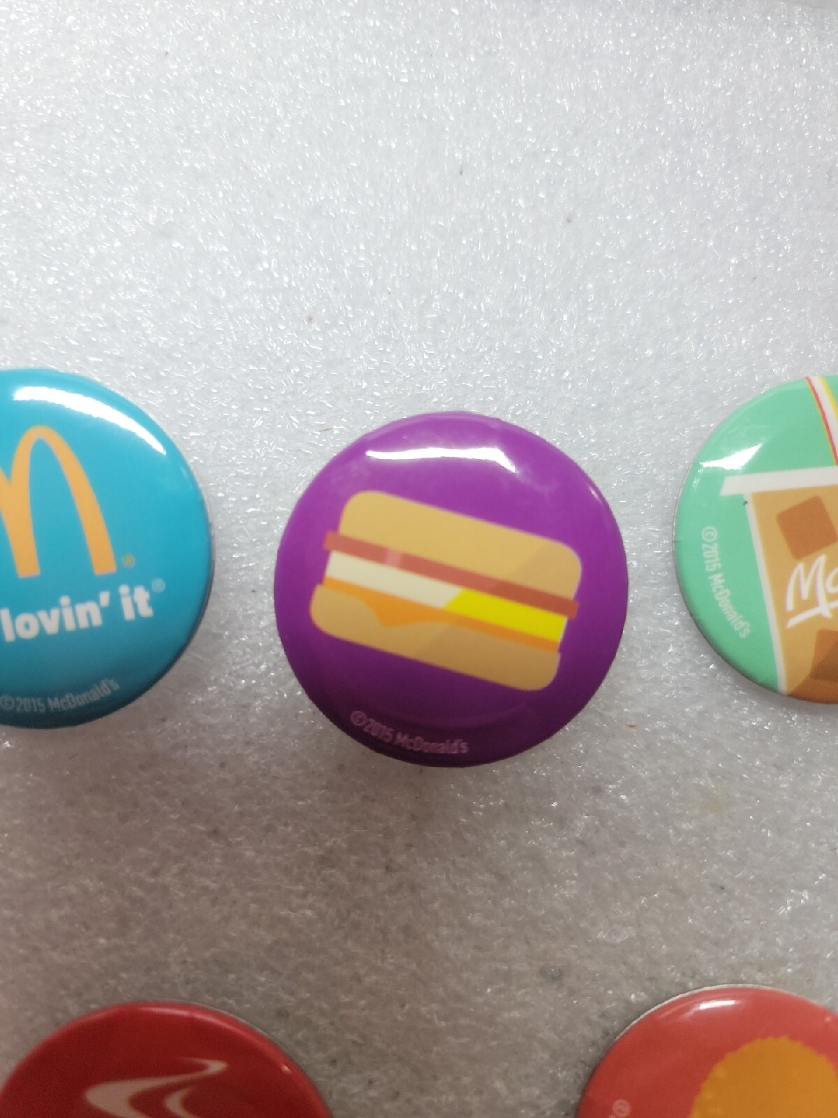 McDonald's Lot of 5 Buttons Breakfast Coffee Iced Coffee Hash Brown ...