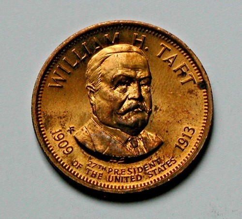 William H Taft 27th US President (1909-1913) Bronze Franklin Mint Medal ...