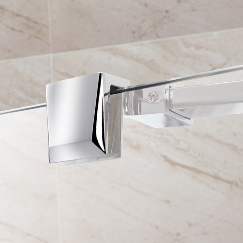 Shower Screen Support Bar Holder Clamp Bracket Clip Glass Pole Wall To ...