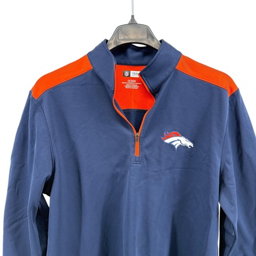 NFL Team Apparel Denver Broncos Pullover Sweatshirt Quarter Zip ...
