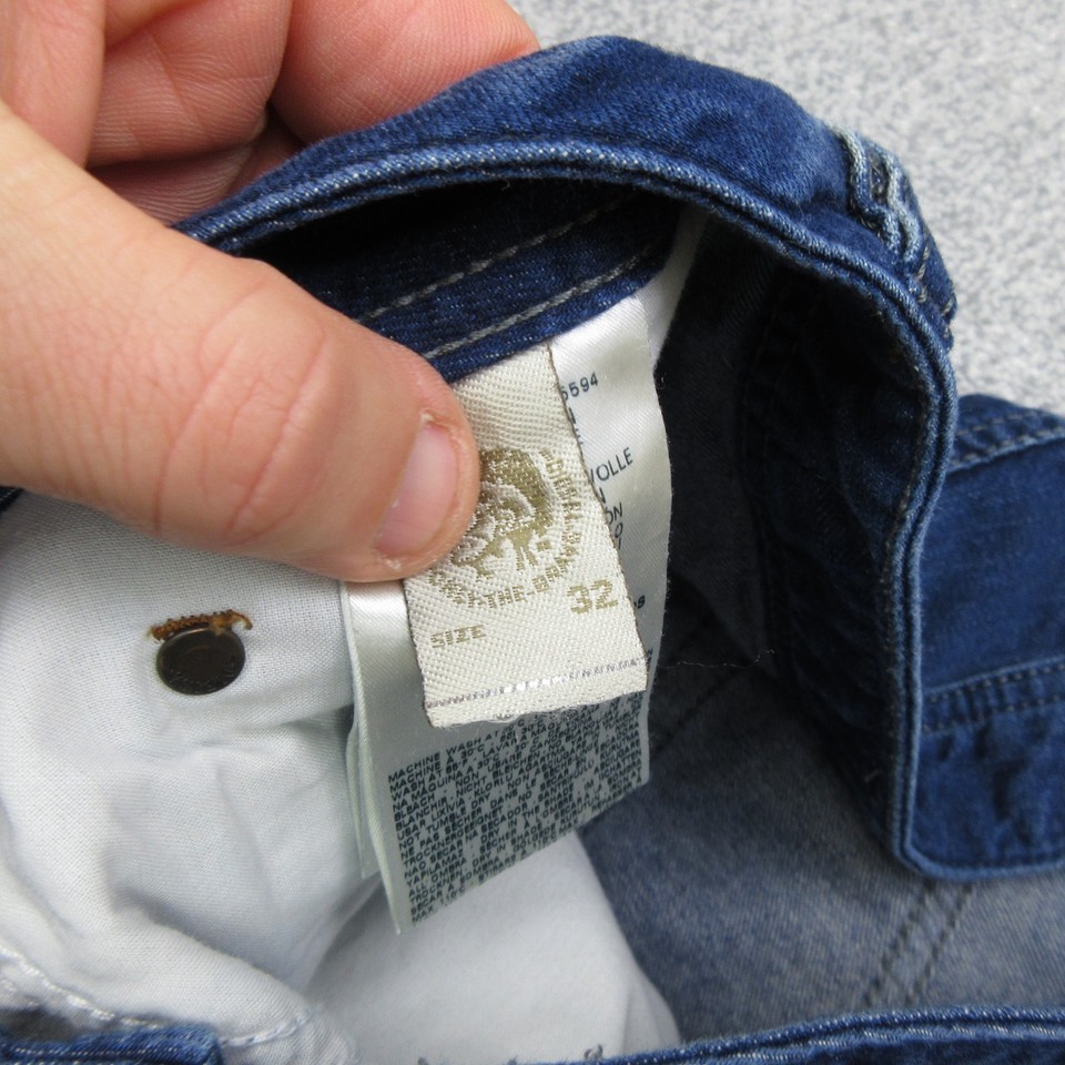 Diesel Jeans Mens W32 L30 Navy Denim Zatiny 0818N Bootcut Regular ...