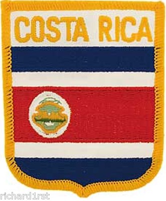 Embroidered International Patch National Flag of Costa Rica NEW bunting ...
