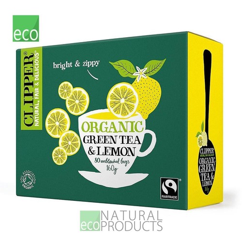 Clipper Bio Grüner Tee & Zitrone 80 Beutel 5021991940996 | eBay