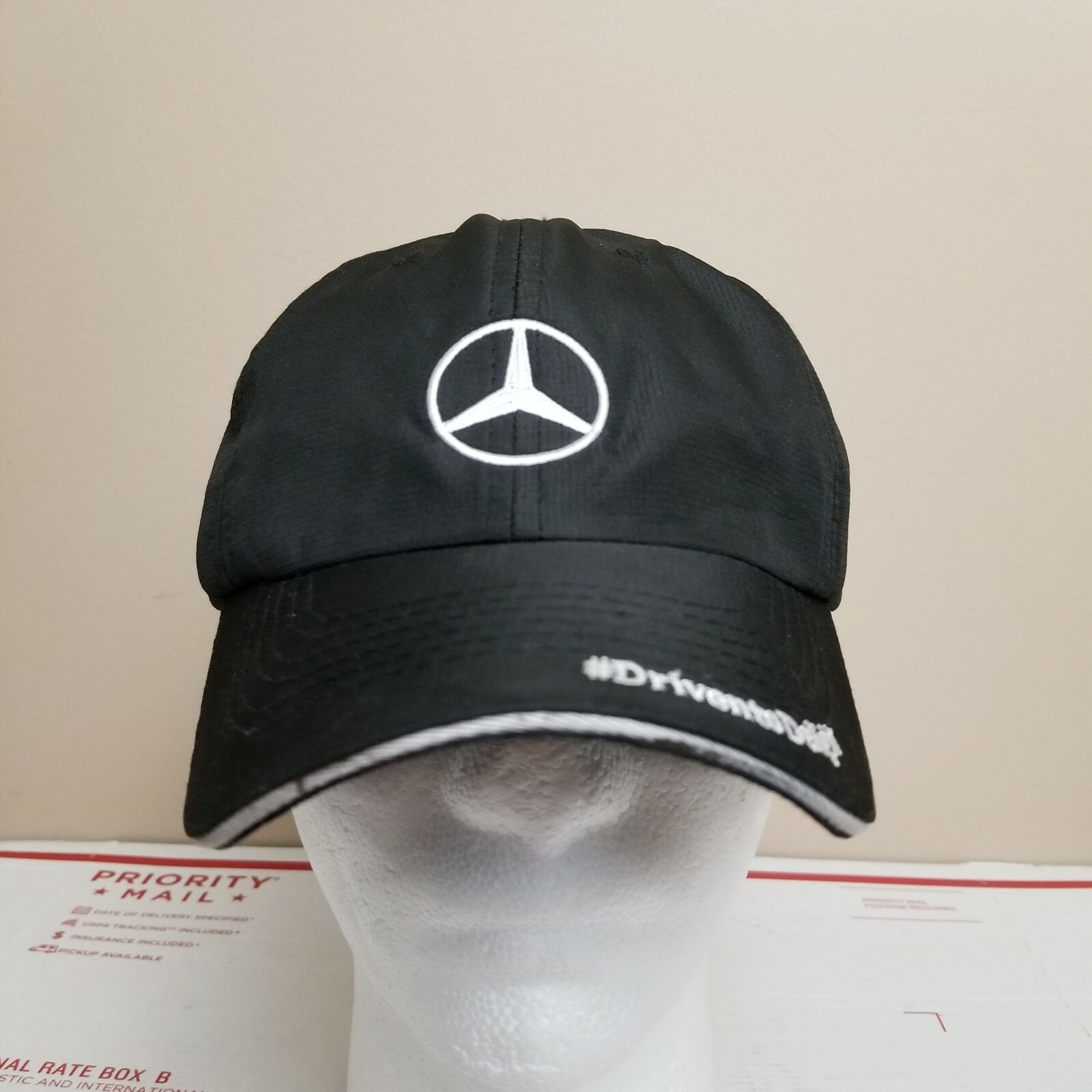 Mercedes Benz Embroidered Logo Hat Cap Black White St… - Gem