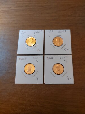 Lot Of 4 Proof Pennies. Perfect Condition. | eBay