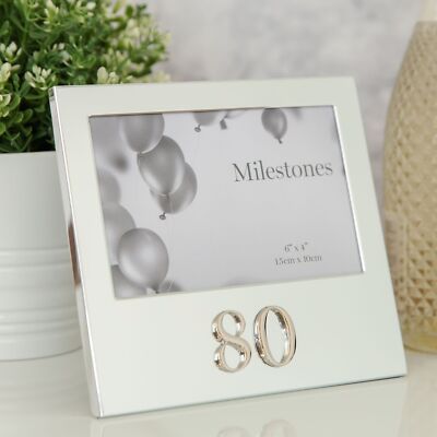 Milestones Aluminium Photo Frame with 3D Number 6" x 4" - 80 | eBay UK