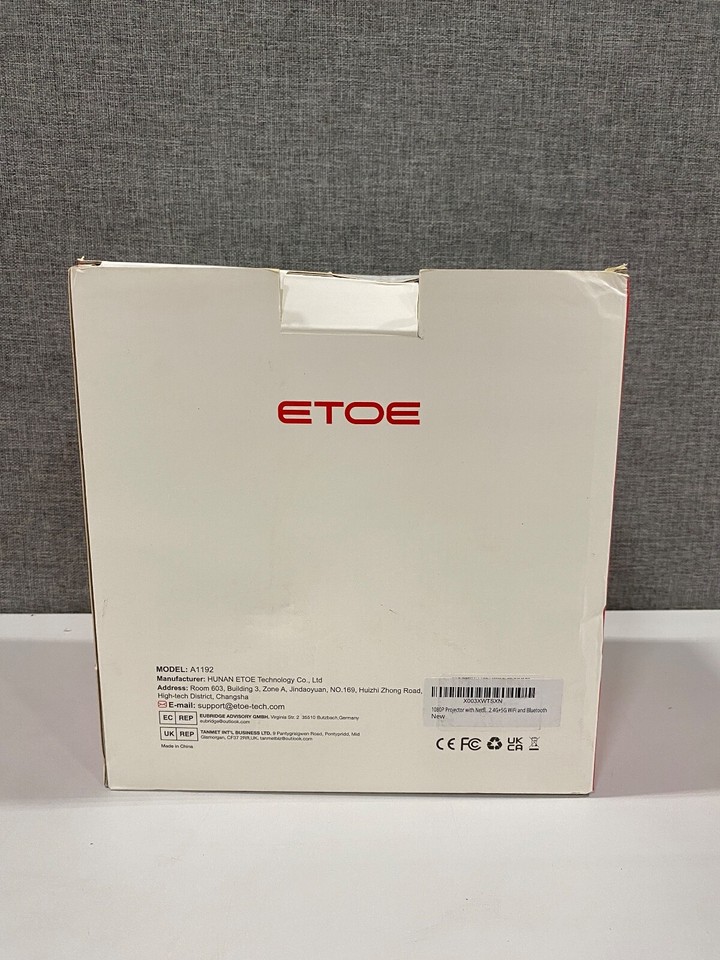 Etoe Model A1192 E2 Pro Projector Native 1080P FHD 4K, WiFi, 5G ...