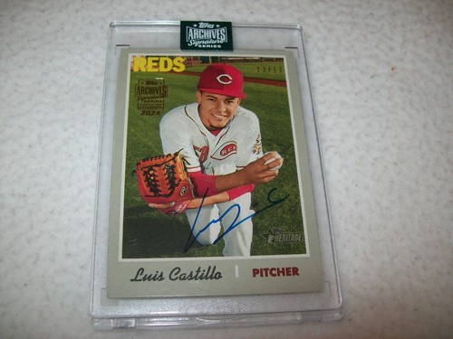 2024 TOPPS ARCHIVES 2019 LUIS CASTILLO AUTOGRAPH AUTO #D/17 CINCINNATI ...