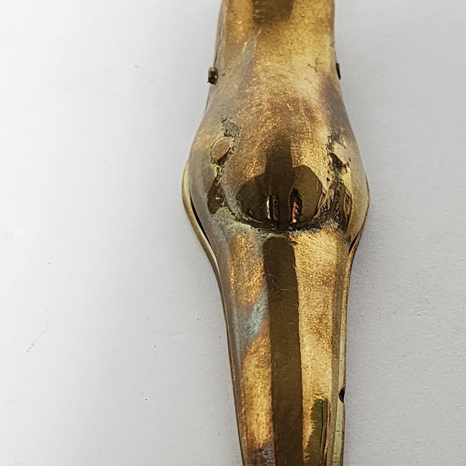 Vintage Brass Duck Paper Clip Paper Letter Weight Holder 5" Desk Decor ...