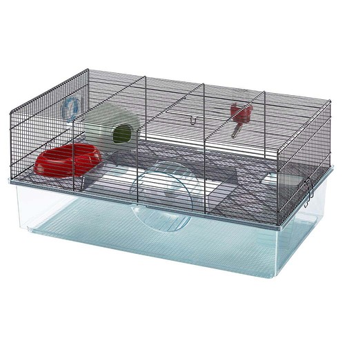 Hamster Cage Includes Water Bottle, Exercise Wheel, Food Dish & Hamster ...