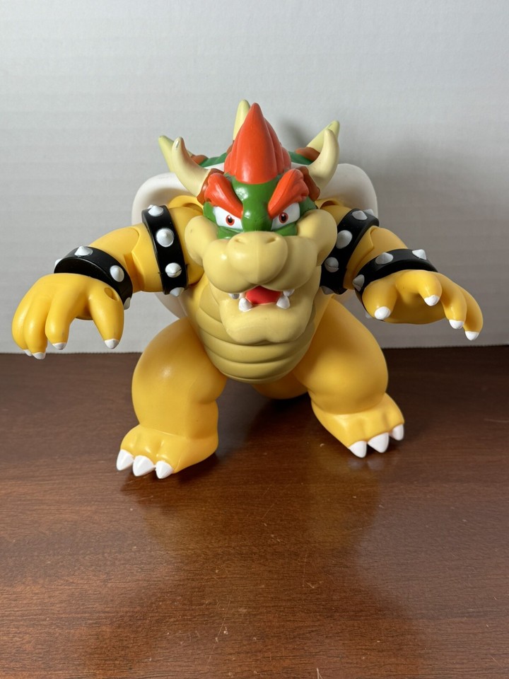 2014 Super Mario Bros Bowser 6" & Mario 3” Poseable Figures Toys Jakks ...