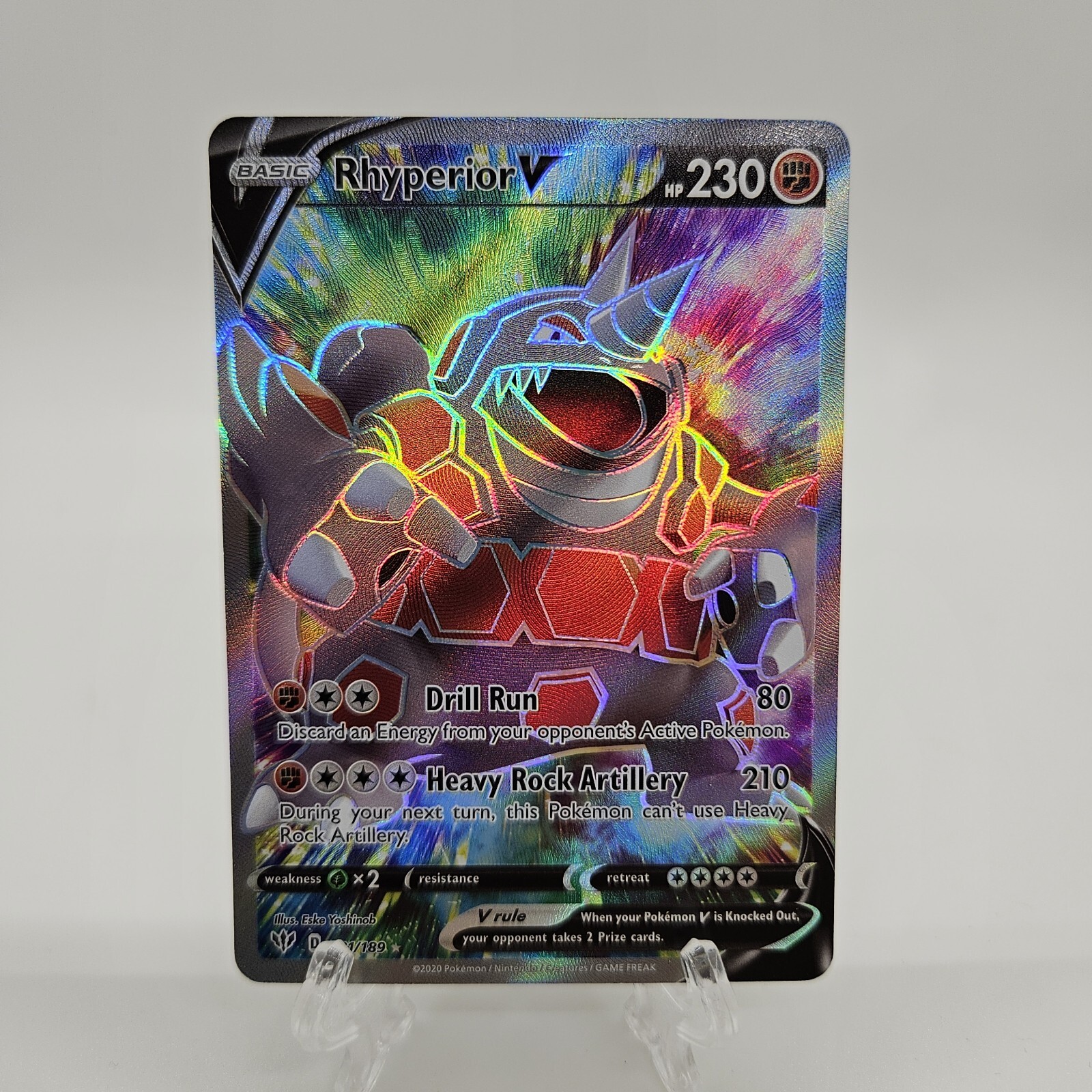 Pokemon Rhyperior V 181/189 Ultra Rare Mint Darkness Ablaze | eBay