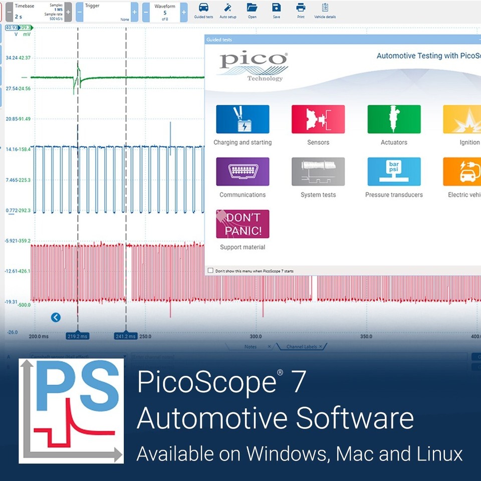 PicoScope 4225A Automotive Diagnostic Oscilloscope 2 Channel Scope ...