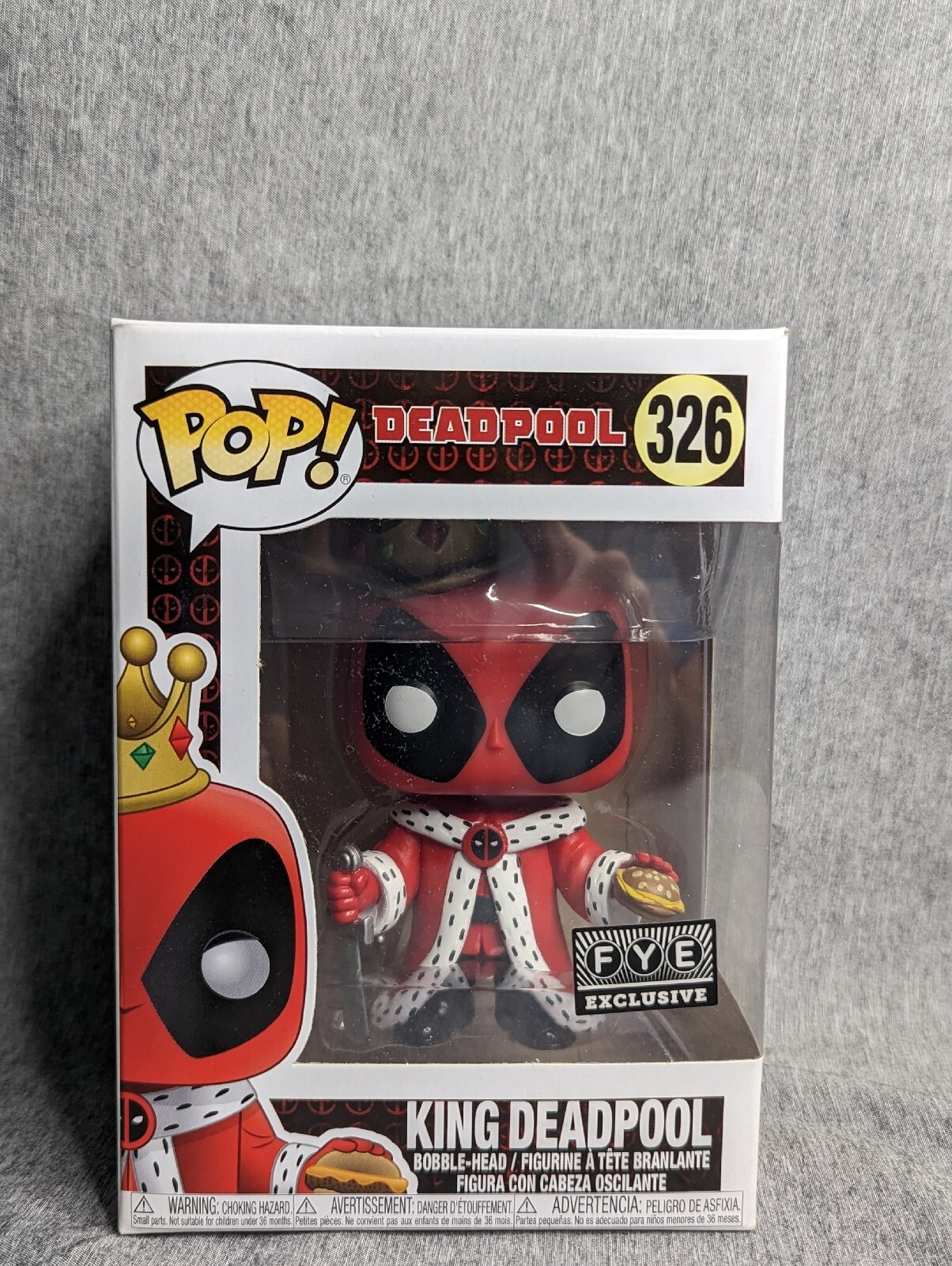 Funko Pop! King Deadpool ~ Marvel #326 ~ Vinyl Figure ~ FYE Exclusive ...