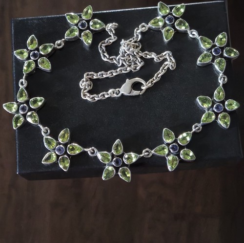 Nicky Butler 925 Sterling Silver Vintage Peridot & Iolite Designer ...