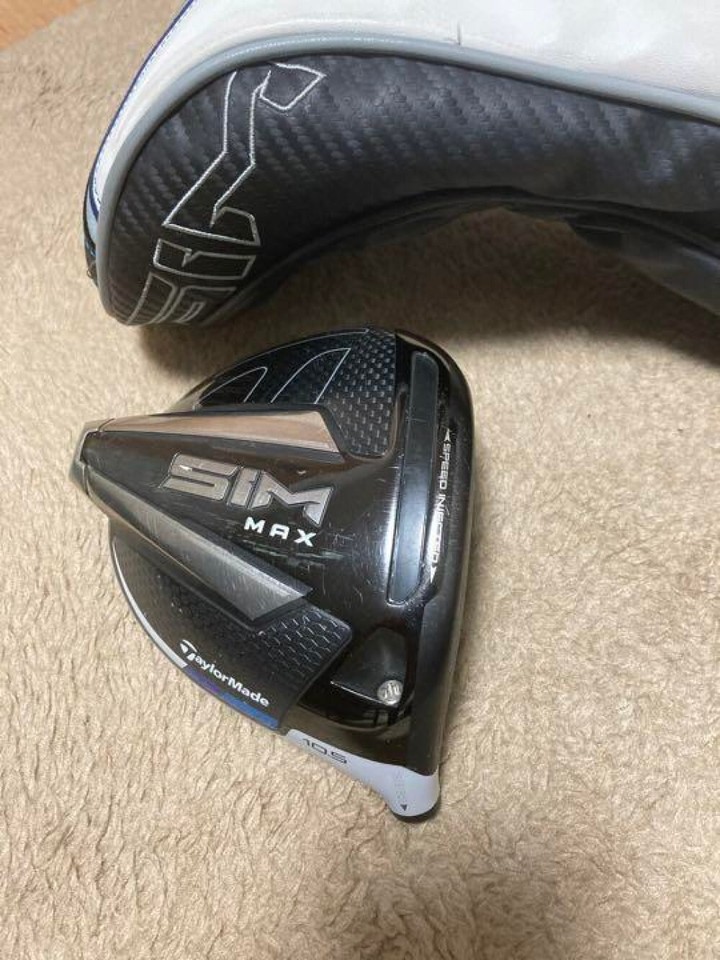 TaylorMade SIM MAX 10.5 degree Driver RH Head Only with Head Cover Used ...